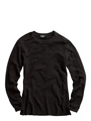 Ralph Lauren Waffle-knit Crewneck - Faded Black Canvas