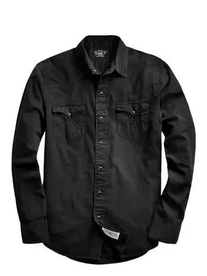 Ralph Lauren Slim Fit Twill Western Shirt - Polo Black