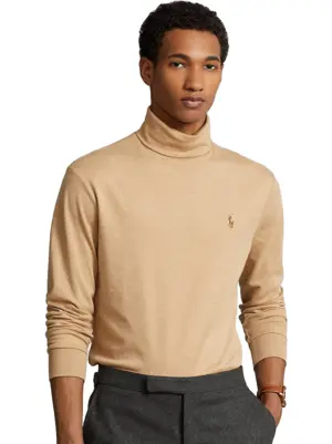 Ralph Lauren Ralph Lauren Soft Cotton Turtleneck Classic Camel Heather