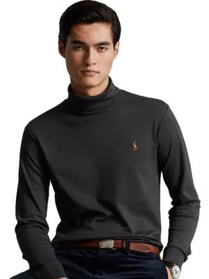 Ralph Lauren Ralph Lauren Soft Cotton Turtleneck Dark Grey Heather