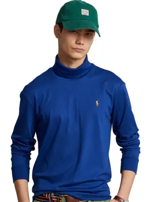 Ralph Lauren Ralph Lauren Soft Cotton Turtleneck Harrison Blue