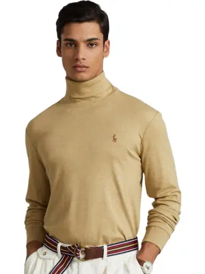 Ralph Lauren Ralph Lauren Soft Cotton Turtleneck Luxury Tan Heather