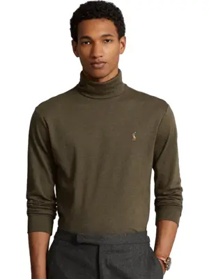 Ralph Lauren Ralph Lauren Soft Cotton Turtleneck Wilson Olive Heather