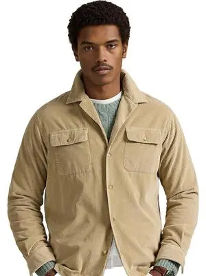 Ralph Lauren Classic Fit Corduroy Camp Shirt - Coastal Beige