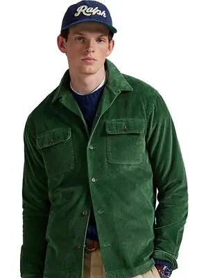 Ralph Lauren Classic Fit Corduroy Camp Shirt - Meadow Green
