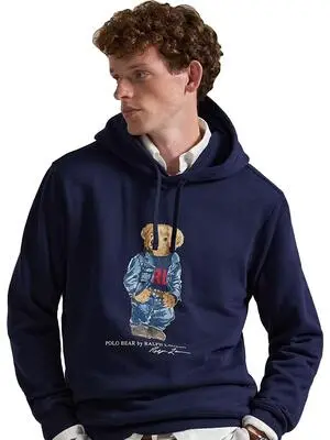 Ralph Lauren Polo Bear Fleece Hoodie - Cruise Navy Denim Bear
