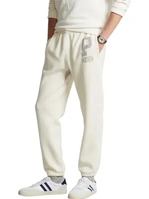 Ralph Lauren Fleece Graphic Sweatpant Cream/light Sport