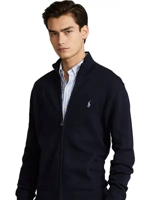 Ralph Lauren Ralph Lauren Cotton Full-Zip Sweater Navy Heather