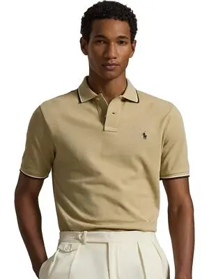 Ralph Lauren Classic Fit Mesh Polo Shirt - Coastal Beige