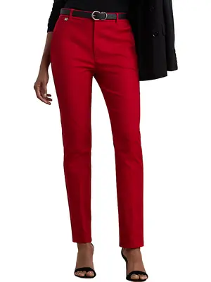 Ralph Lauren Ralph Lauren Stretch Cotton Pant Festive Red