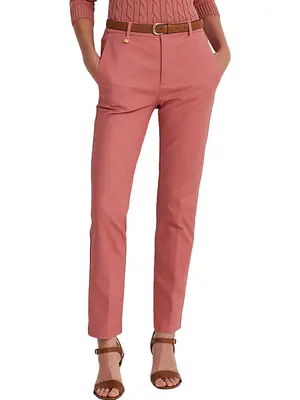 Ralph Lauren Ralph Lauren Stretch Cotton Pant Pink Mahogany