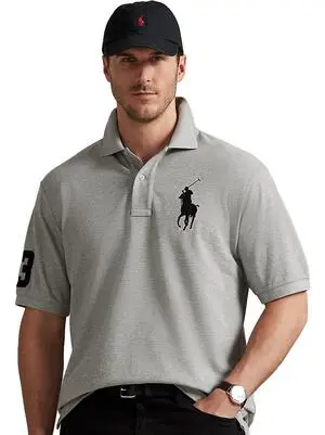 Ralph Lauren Big Pony Mesh Polo Shirt - Andover Heather