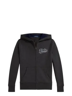 Ralph Lauren Logo Fleece Full-zip Hoodie - Windsor Heather