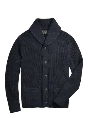 Ralph Lauren Cotton Shawl-collar Cardigan - Dark Navy Heather