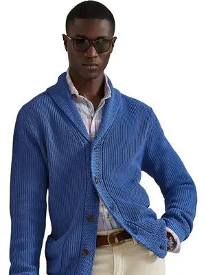 Ralph Lauren Cotton Shawl-collar Cardigan - Modern Royal