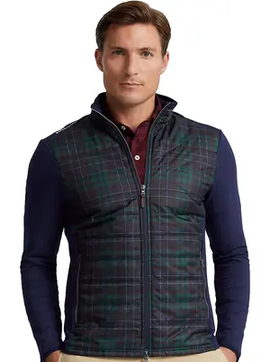 Ralph Lauren Hybrid Mockneck Jacket Navy/clubhouse Plaid