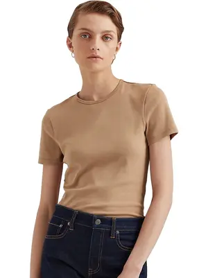 Ralph Lauren Ralph Lauren Stretch Cotton Tee Classic Camel