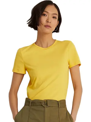 Ralph Lauren Ralph Lauren Stretch Cotton Tee Yellow Lily