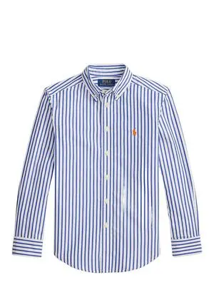 Ralph Lauren Striped Cotton Poplin Shirt - Blue/white