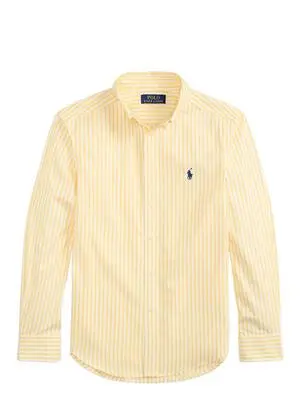 Ralph Lauren Striped Cotton Poplin Shirt - Corn Yellow/white