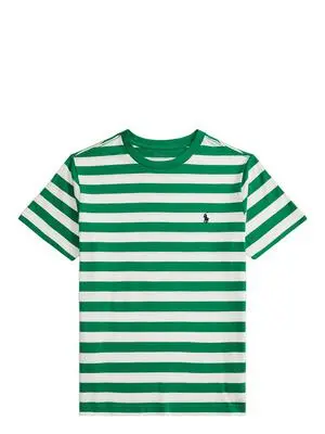 Ralph Lauren Striped Cotton Jersey Tee - Cruise Green/white