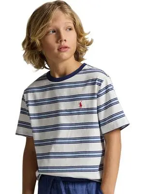 Ralph Lauren Striped Cotton Jersey Tee - Deckwash White Multi