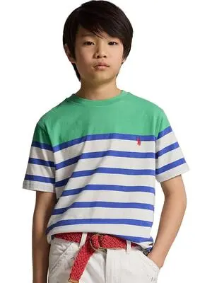 Ralph Lauren Striped Cotton Jersey Tee - Plato Green Multi