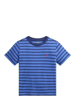 Ralph Lauren Striped Cotton Jersey Tee - Scottsdale Blue/light Nav