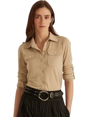 Ralph Lauren Ralph Lauren Roll-Tab Sleeve Shirt Birch Tan