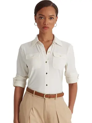 Ralph Lauren Roll-tab Sleeve Shirt - Mascarpone Cream