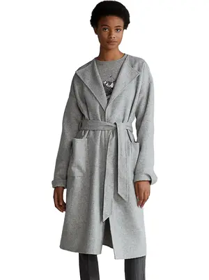 Ralph Lauren Ralph Lauren Wool-Blend Wrap Coat Grey