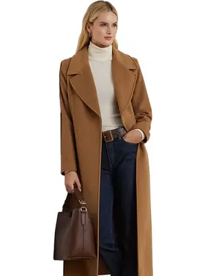 Ralph Lauren Wool-blend Wrap Coat - New Vicuna