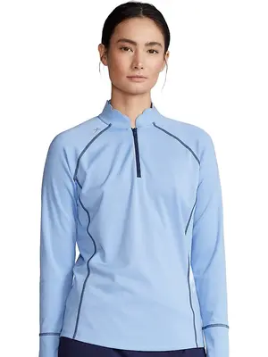 Ralph Lauren Ralph Lauren Performance Quarter-Zip Pullover Blue Lagoon/french Navy
