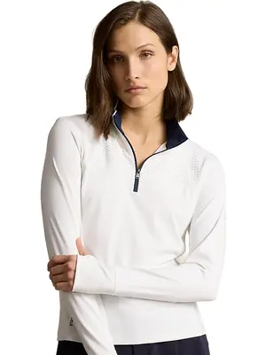 Ralph Lauren Ralph Lauren Performance Quarter-Zip Pullover White/refined Navy