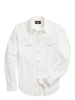 Ralph Lauren Slim Fit Poplin Western Shirt - White