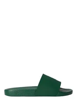 Ralph Lauren Signature Pony Slides - Forest/deckwash White