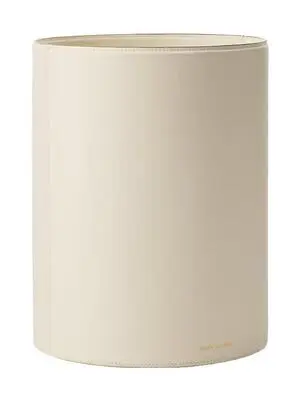 Ralph Lauren Brennan Leather Waste Bin - Cream