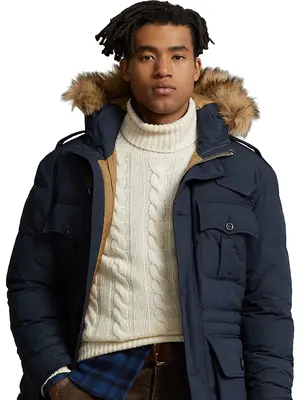 Ralph Lauren Faux-Fur-Trim Down Parka Collection Navy