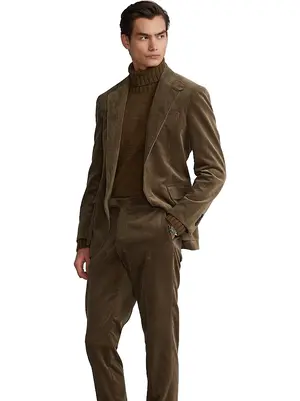 Ralph Lauren Corduroy Suit Trousers Light Moss