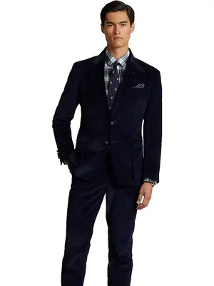 Ralph Lauren Corduroy Suit Trousers Newport Navy