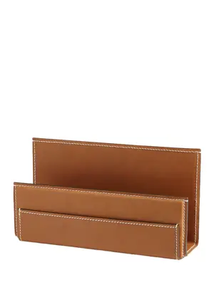 Ralph Lauren Brennan Leather Letter Rack - Saddle