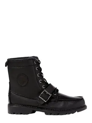 Ralph Lauren Leather Ranger Hi Ii Boot - Black Leather
