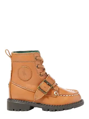 Ralph Lauren Leather Ranger Hi Ii Boot - Tan Burnished Leather