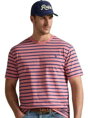 Ralph Lauren Striped Jersey Crewneck T-shirt - Desert Rose/old Royal