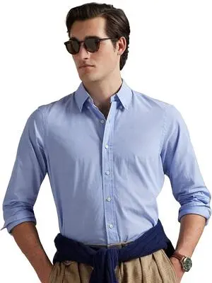 Ralph Lauren Classic Fit End-on-end Shirt - Blue/white