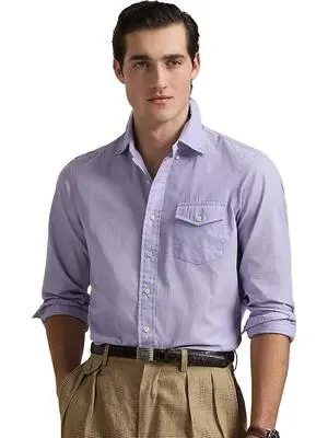 Ralph Lauren Classic Fit End-on-end Shirt - Lavender White