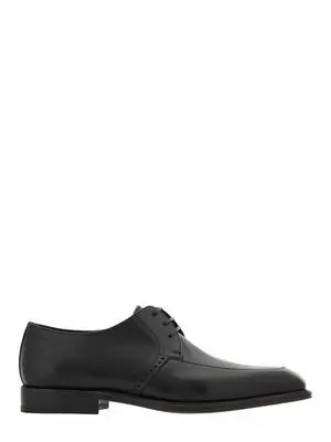 FERRAGAMO Lace Up Derby Shoe - Black