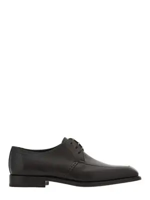 FERRAGAMO Lace Up Derby Shoe - Brown
