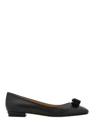 FERRAGAMO Varina Ballerina Flat - Black