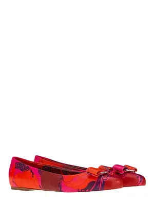 FERRAGAMO Varina Ballerina Flat Multicolor